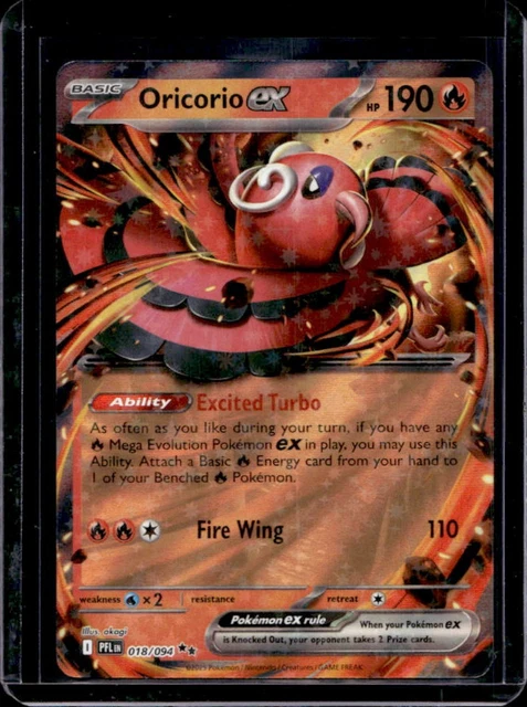 2025 POKEMON PHANTASMAL Flames PFL EN Oricorio ex Double Rare #018/094 ...