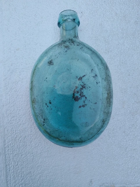 ORIGINAL WW1/WW2 ERA period German or Russian Glass Flask from Eastern ...
