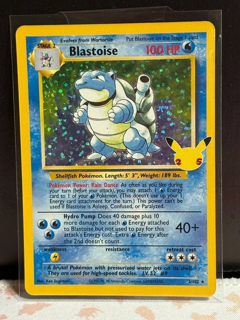 POKÉMON TCG BLASTOISE Celebrations: Classic Collection 2/102 Holo Holo ...
