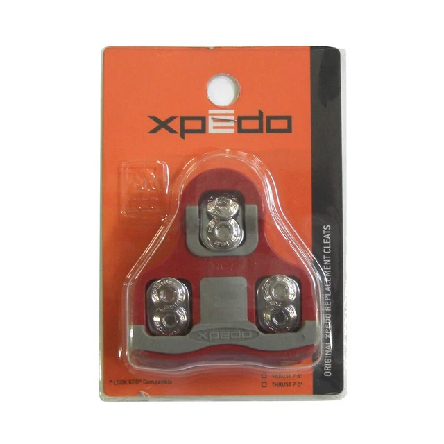 REPLACEMENT CLEATS LOOK keo compatible thrust 7 system 6 red Xpedo bike ...