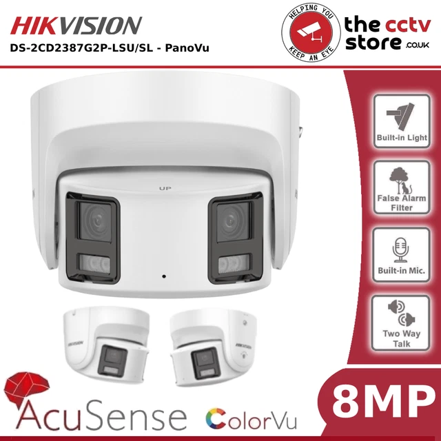 HIKVISION DS-2CD2387G2P-LSU/SL IP POE 8MP 4K Panoramic ColorVu- 4MM - Brand New £303.00 ...