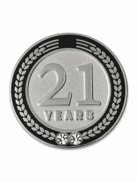 PINMART'S 21 YEARS of Service Award Employee Recognition Gift Lapel Pin ...