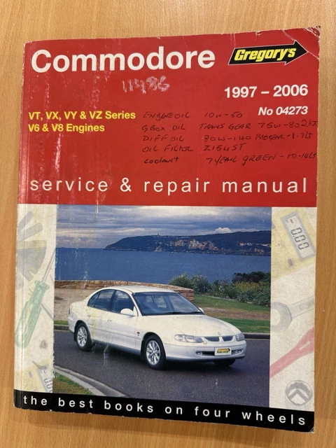 HOLDEN COMMODORE VT, Vx, Vy, Vz Service Book And Repair Manual For V6 ...