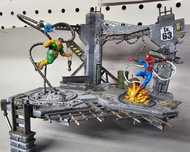 PAINTED SPIDER-MAN VS Doctor Octavious Diorama Marvel Crisis Protocol ...
