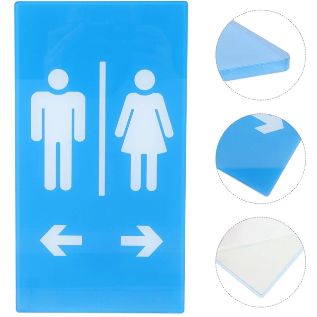 ACRYLIC PROFESSIONAL TOILET Sign Restroom Identification Sign Restroom ...