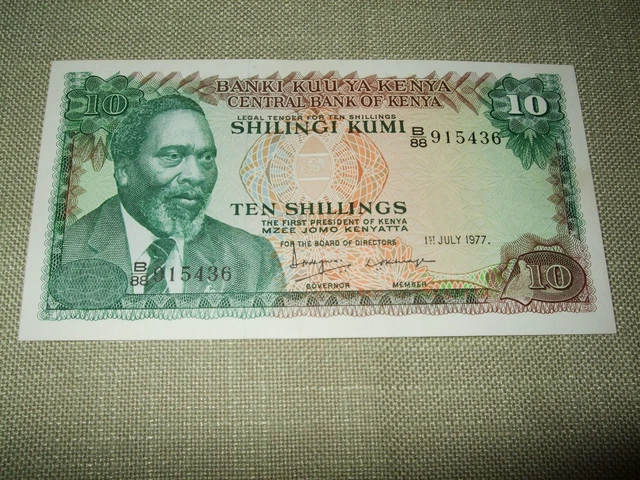 KENYA 10 SHILLINGS 1977 Pick 12 c Erhaltung II+ XF EUR 10,00 - PicClick DE