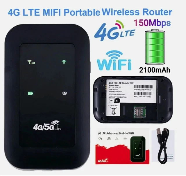 PORTABLE UNLOCKED 5G LTE Wireless WiFi Router Mobile Broadband LCD MIFI Hotspot £10.51 - PicClick UK