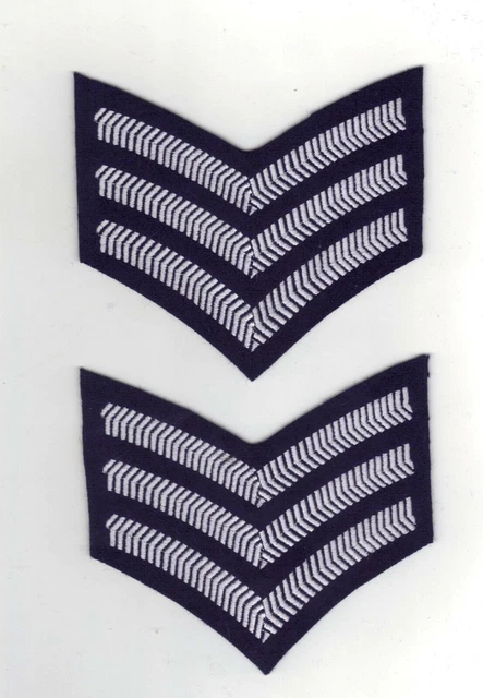 ROYAL AIR FORCE Raf Flight Sergeants Rank Insignia - Sold In Pairs EUR ...