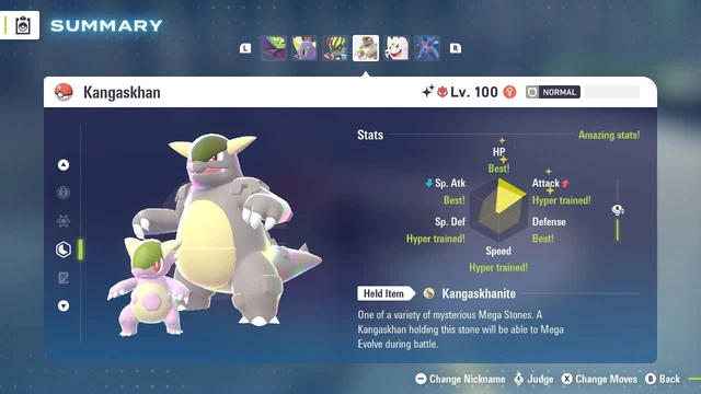POKÉMON LEGENDS ZA Shiny Alpha KANGASKHAN MAX IVS EVS LV100 INSTANT ...