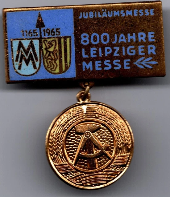 1965 DDR ABZEICHEN Anstecker 800 Jahre Jubiläum Leipziger Messe Leipzig ...