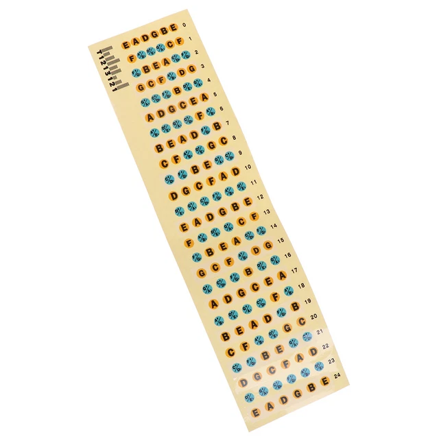 GUITAR FRETBOARD NOTE decal fingerboard music scale map sticker for ...
