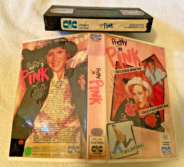 PRETTY IN PINK VHS Video Tape - Molly Ringwald - Jon Cryer - Andrew ...