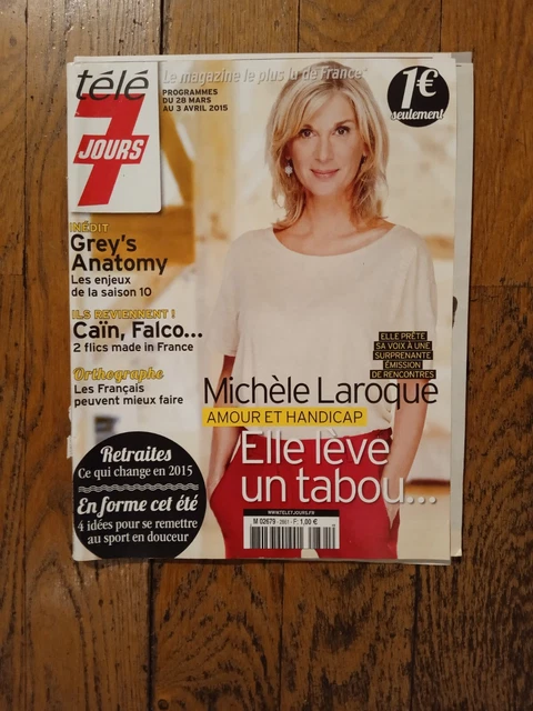 MAGAZINE TÉLÉ 7 jours de 2015 - Michèle Laroque EUR 5,00 - PicClick FR