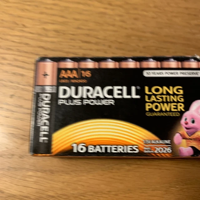 DURACELL PLUS AAA MN2400 LR03 Batteries 1.5V Alkaline - 16 in total £3.99 - PicClick UK