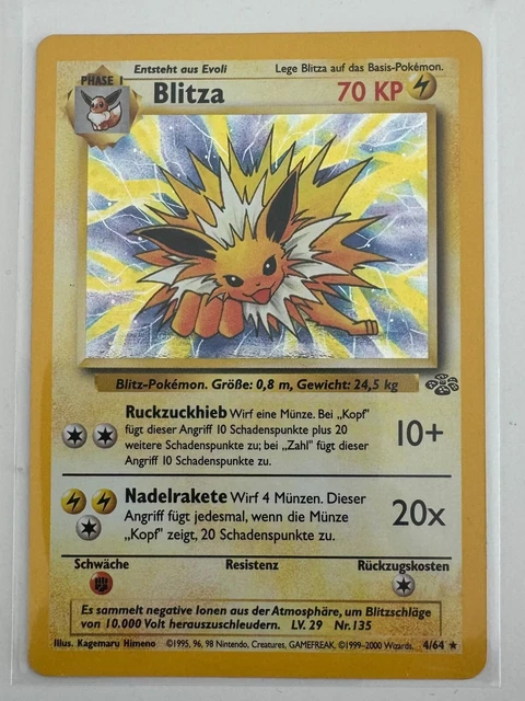 BLITZA POKEMON DSCHUNGEL Set Holo Deutsch EUR 22,50 - PicClick DE