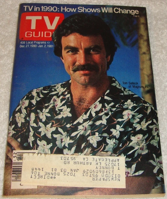 TV GUIDE MAGAZINE December 27, 1980 - January 2, 1981 Tom Selleck ...