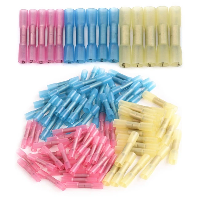 100 PCS INSULATED Splice Connector Crimped Electrical Connectors $29.43 ...
