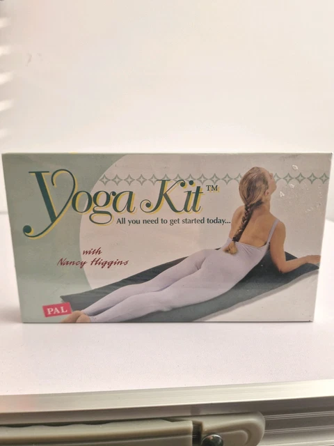 VINTAGE NANCY HIGGINS Started Yoga Kit Vhs Tape Stress Buster Wake Up ...
