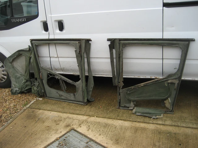 PAIR OF AUSTIN Champ doors and door frames with sidescreen remnants £ ...