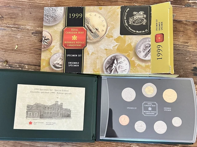 1999 ROYAL CANADIAN Mint Specimen Set - 7 Coins - Original Packaging $30.00 - PicClick CA