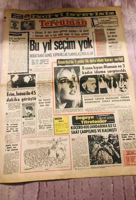 SHARON TATE 1971 Mega Rare Turkish Magazine Newspaper £55.38 - PicClick UK