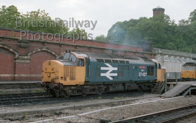 35MM NEGATIVE BRITISH Railway Diesel Loco Class 37 37427 at Shrewsbury ...