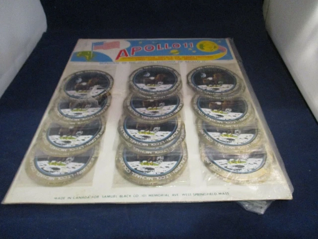 APOLLO 11 COMMEMORATIVE Decals Store Counter Display Neil Armstrong ...