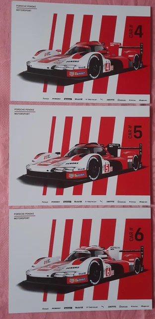 CARTES CARDS 24 Heures Du Mans 2025 Porsche 963 Penske #4 #5 #6 Le Mans ...