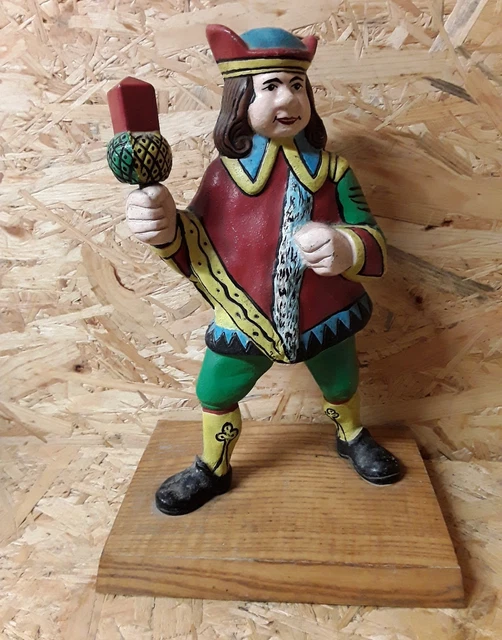 ALTE WERBEFIGUR WENZEL BUBE SKAT ALTENBURG altes Kartenspiel METALL DDR ...