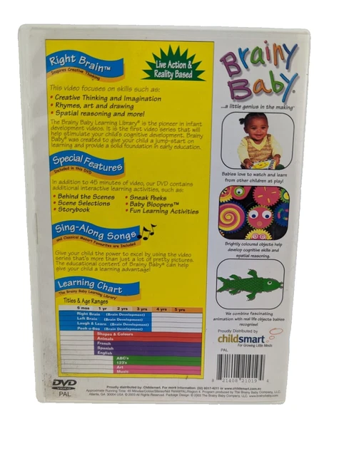 BRAINY BABY RIGHT Brain Creative Thinking DVD Region 4 PAL EUR 6,48 ...