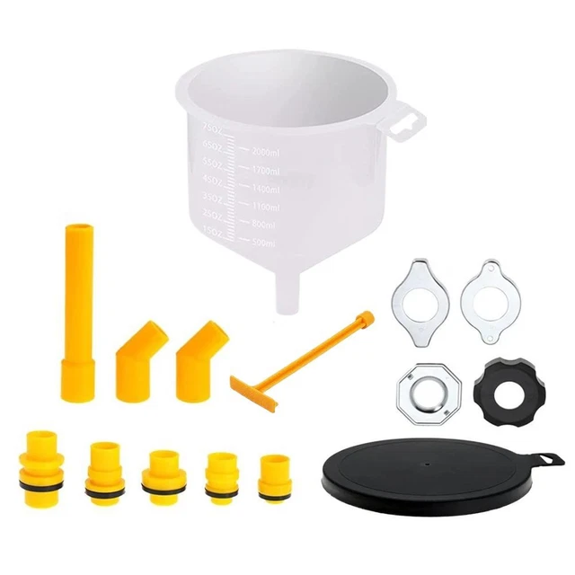SPILL PROOF RADIATOR Coolant Filling Funnel Kit 15pcs Cooling System ...