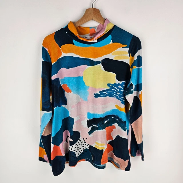 VARIETY HOUR TOP Womens XL Multicolour Abstract Print Long Sleeve ...