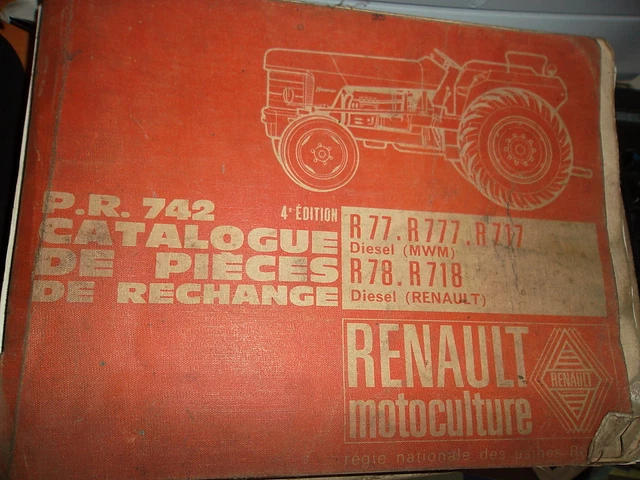 RENAULT R77 R78 tracteur Master : catalogue pièces d'origine PR742.4 EUR 35,00 - PicClick FR