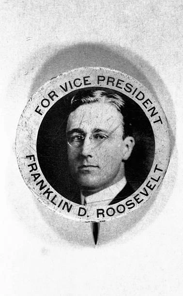 FRANKLIN DELANO ROOSEVELT'S portrait appears a rare campaign p- 1920 ...
