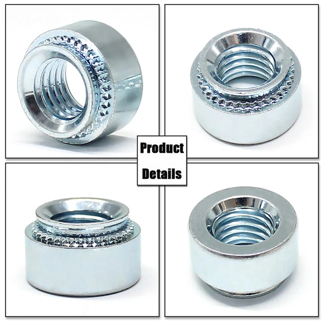 SELF CLINCHING NUTS Threaded Clinch Swage Inserts M2 to M10 Steel Zinc ...