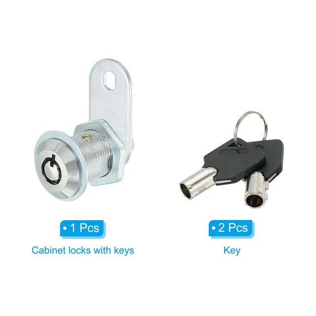 25MM CABINET CAM Lock with Key Cylinder Tubular Cam Keyed Alike $18.98 ...