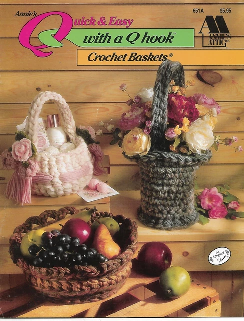 CROCHET BASKETS WITH a Q Hook - Crochet Instruction Booklet $4.25 ...