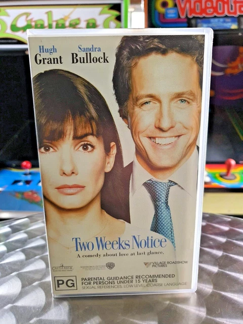 TWO WEEKS NOTICE - Hugh Grant, Sandra Bullock - VHS Movie - Video Tape ...
