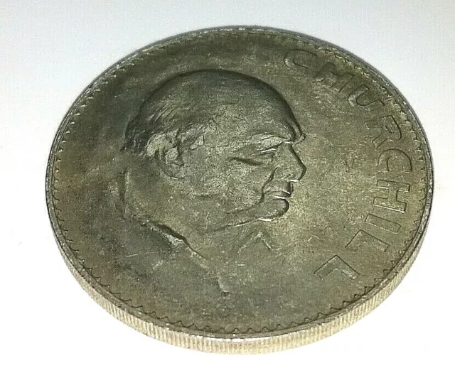 WINSTON CHURCHILL SILVER Coin World War II I London Queen Elizabeth II ...