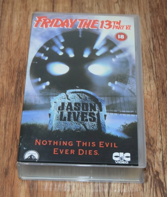 FRIDAY THE 13TH Part VI Jason Lives VHS Video Tape Jason Vorhees ...