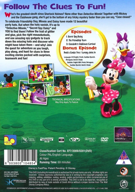 59D A NEW SEALED DISNEY MICKEY MOUSE DETECTIVE MINNIE DVD Region 4 $10. ...