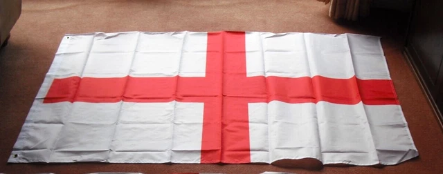ENGLAND FLAG 5FT X 3FT St George Cross Flags English Eyelets UK SELLER ...