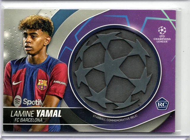 LAME YAMAL 2023-24 Topps compétitions UEFA RELIQUE COMMÉMORATIVE RECRUE ...