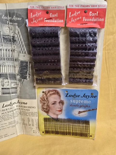 VINTAGE LADY JAYNE Advertising Hairdressing Accessories Folder. 1950's ...