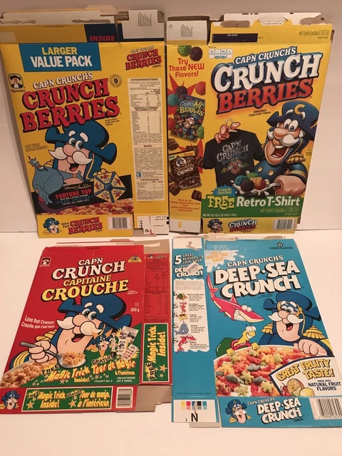 90’S CEREAL BOXES QUAKER Cap'n Crunch Berries Deep Sea Aladdin French ...
