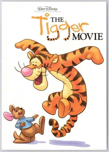 WALT DISNEYS THE Tigger Movie Advertising Postcard Unposted Cartoon Roo ...