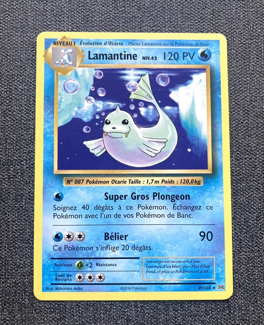 CARTE POKÉMON LAMANTINE 29/108 Rare XY Evolutions FR EUR 1,00 - PicClick FR