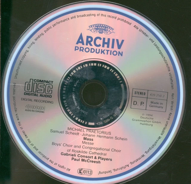 4392502 GABRIELI CONSORT & Players / Paul McCreesh Michael Praetorius ...