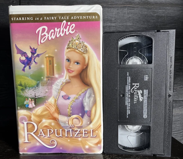 RETRO DISNEY PRINCESS Barbie VHS Lot - Barbie As Rapunzel & Princess ...