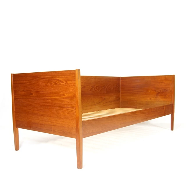RETRO VINTAGE DANISH Teak Single Daybed Futon Sofa Bed Frame 60s 70s ...